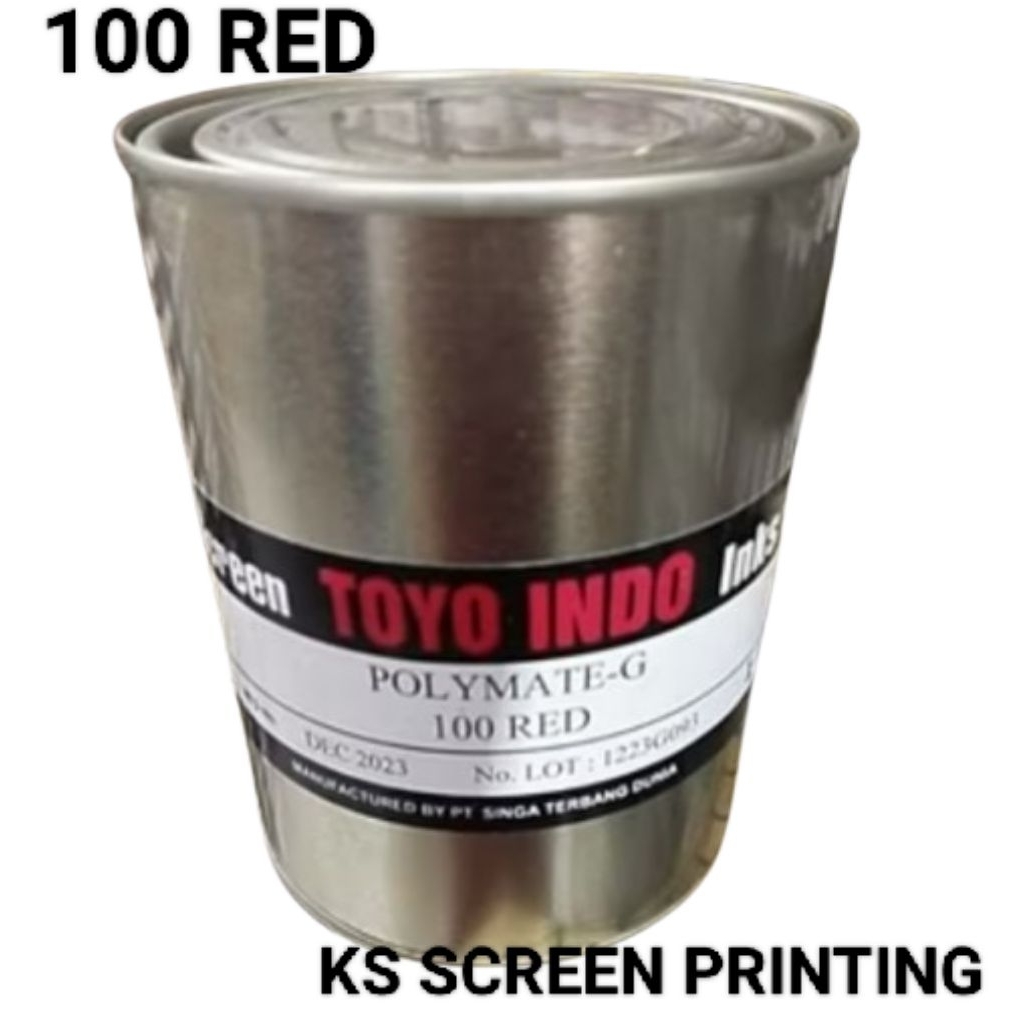 INDO POLYMATE G TOYO INK - 100 RED 1.Kg for Plastic Screen Printing ...