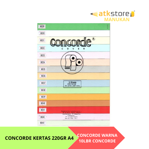 Concorde Paper Cover A4 220gsm Color 10 Sheets | Shopee Philippines