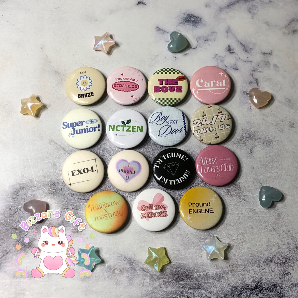 3 IN 1 PIN KPOP SET Enhypen Riize Stray Kids The Boyz Seventeen Super ...