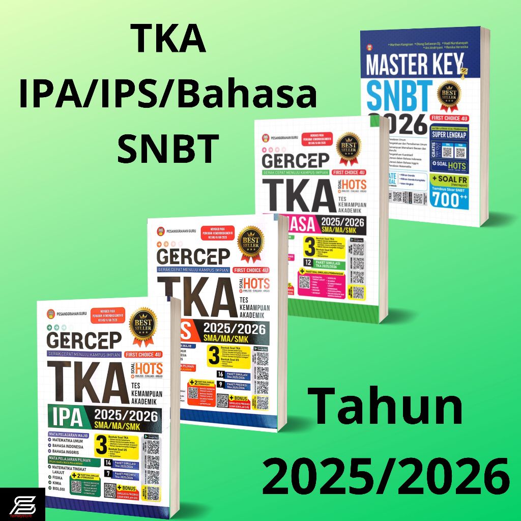 Gercep Book TKA IPA/IPS/Indonesian/English/Langage/SNBT SMA/MA/SMK 2025 ...