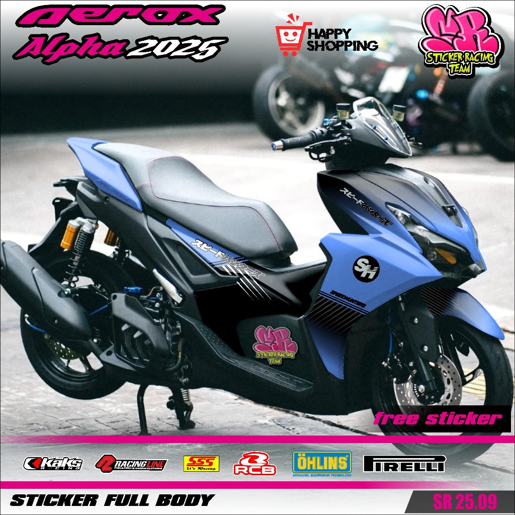 Yamaha Aerox Alpha Turbo Full Body Sticker 2025 Aerox Alpha Turbo Decal ...