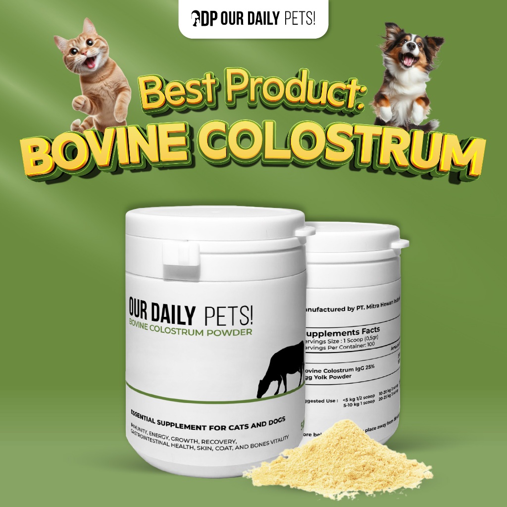 Our Daily Pets | Bovine Colostrum Powder 50 Grams for Pets (Dogs & Cats ...