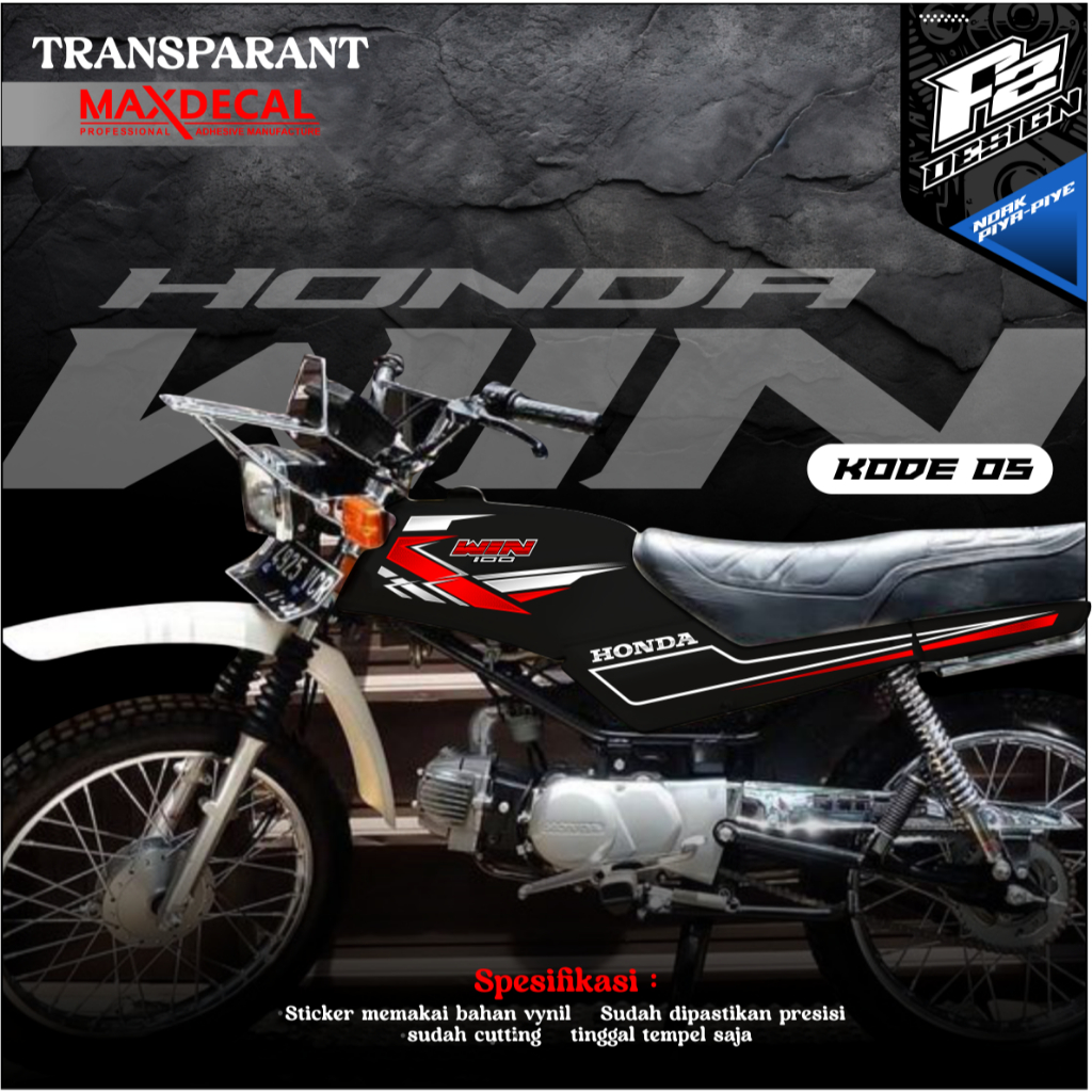 HONDA WIN 100 STICKERS HONDA WIN 100 STRIPING / WIN 100 STICKERS / WIN ...