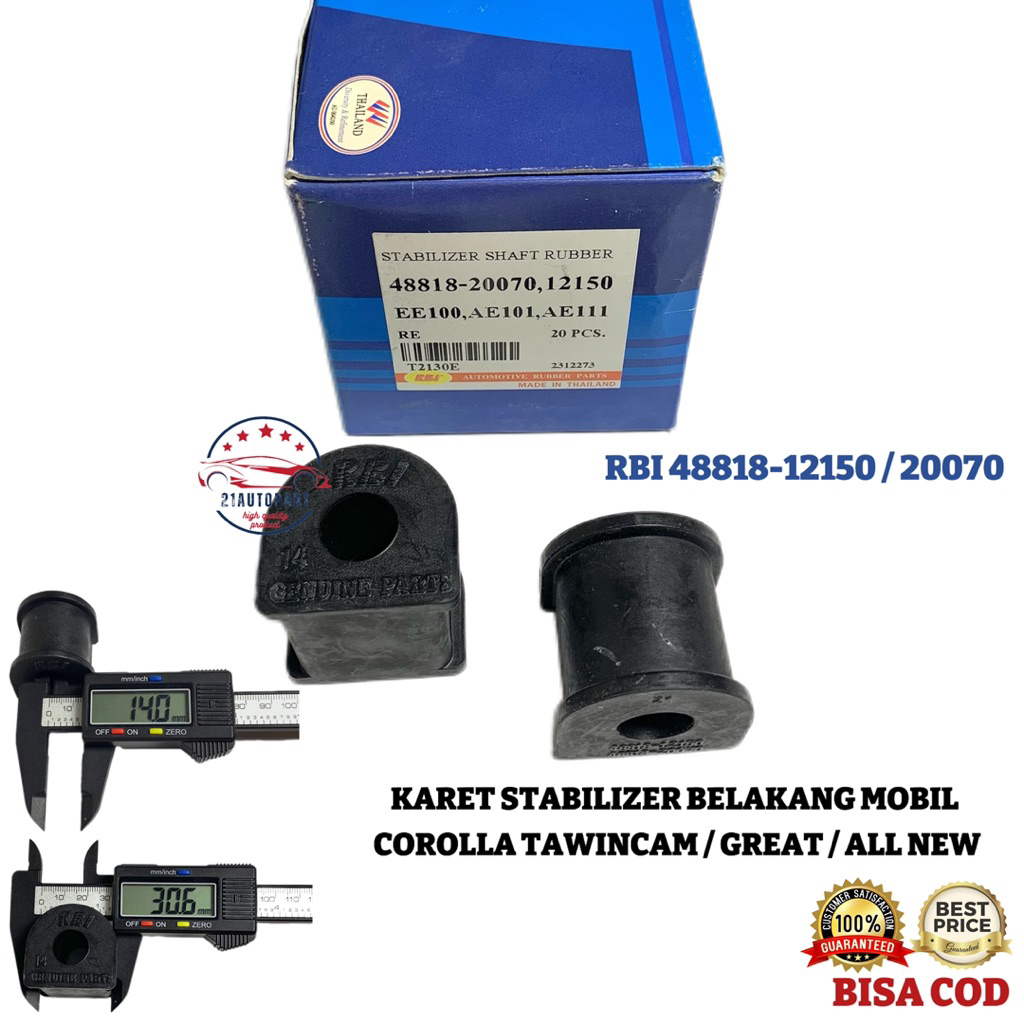 Corolla Twincam / Great / All New RBI Car Rear Stabilizer Rubber 48818 ...