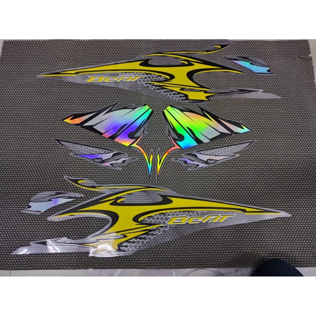 STRIPING STICKER BEAT TRANSPARENT HOLOGRAMdeluxe SIMPLE MOTIF NEWEST ...