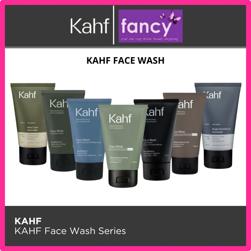 KAHF Face Wash 100 ml Energizing & Brightening / Oil & Acne / Oil ...