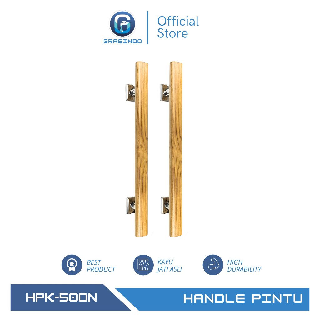 GIG Genuine Oval Teak Wood Door Handle 50 Cm / Oval Teak Wood Door ...