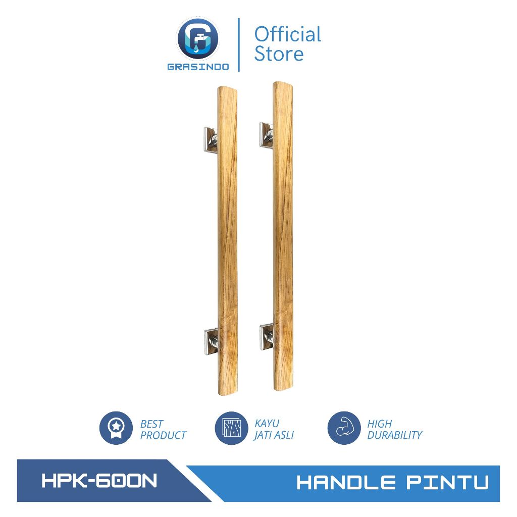 GIG Genuine Oval Teak Wood Door Handle 60 Cm / Oval Teak Wood Door ...