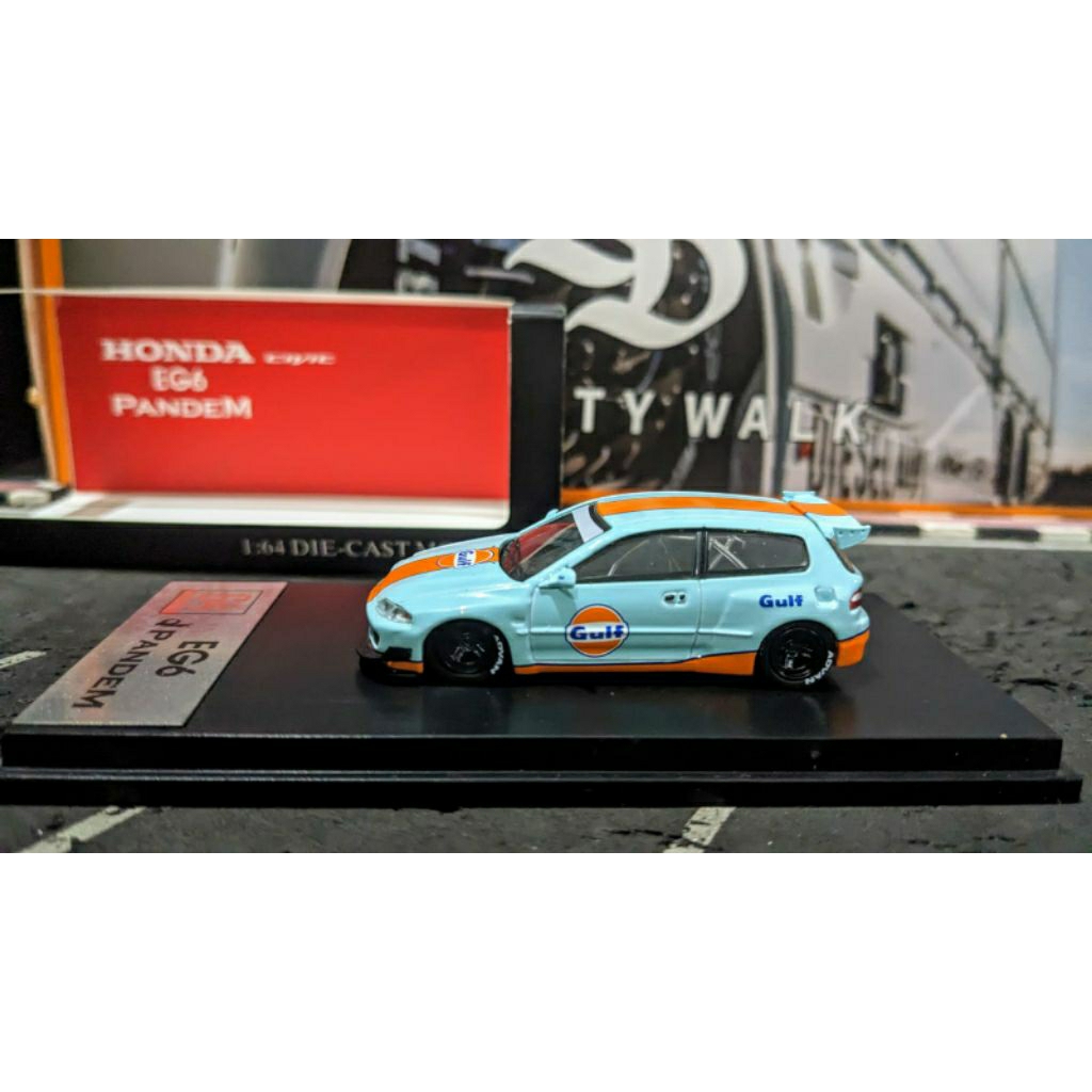 Diecast Pandem Honda Civic EG6 Gulf Racing Livery Swap Rims | Shopee ...