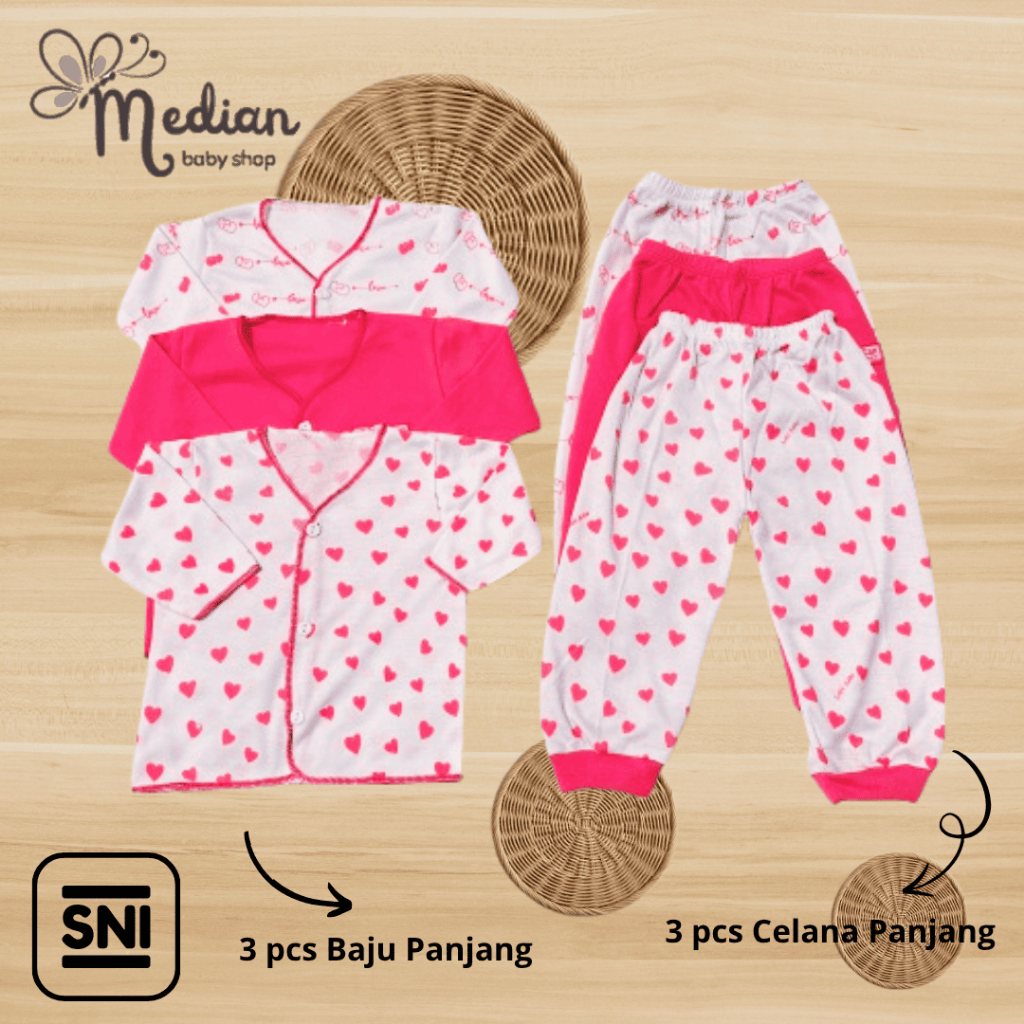 Package of 6 Pcs / 3 Sets of newborn long sleeve brojol clothes ...