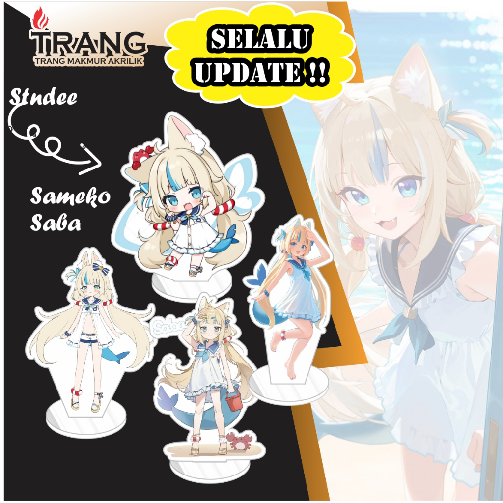 Standee Figure Acrylic Sameko Saba / Standing Action figure Acrylic Samekosaba | Shopee Philippines
