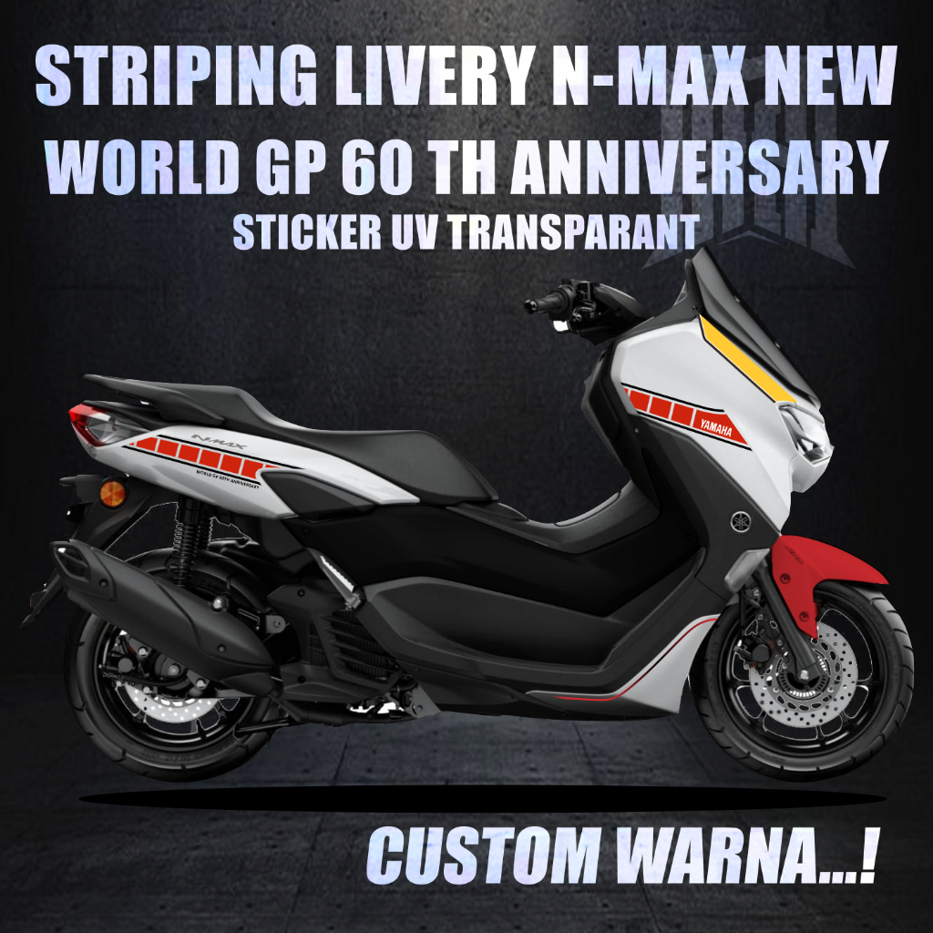 STRIPING NMAX NEW WGP 60TH ANNIVERSARY EDITION TRANSPARENT UV STICKER ...