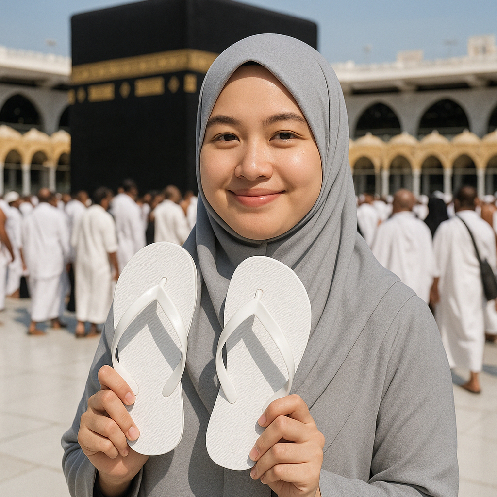 Plain White Flip-flops Mosque Prayer Room Umrah Sandals - The Best Sandals for Hajj and Umrah ...