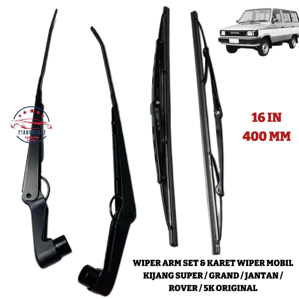 Wiper Arm Set, Wiper Handle and Wiper Rubber for Kijang Super / Grand ...