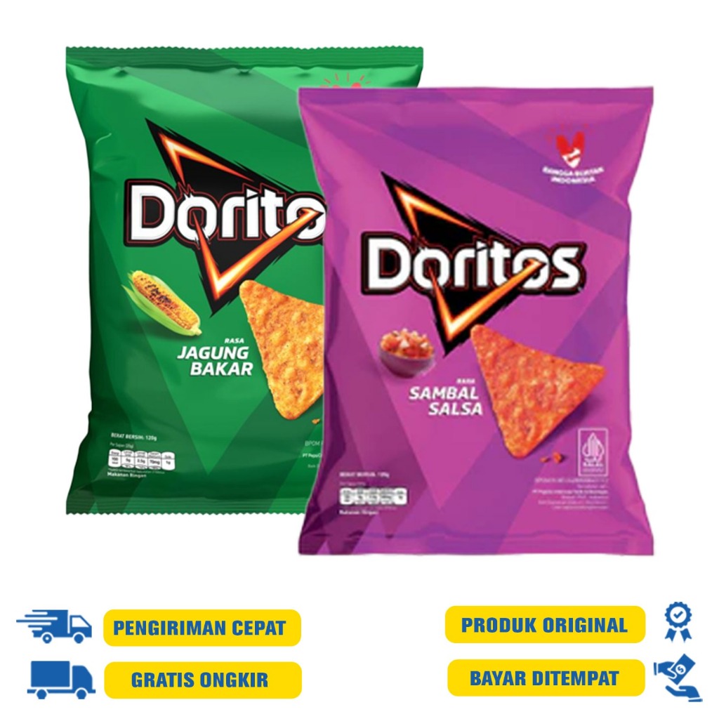 Doritos Snack 55 & 120 Grams - Grilled Corn | Salsa Sauce | Shopee ...