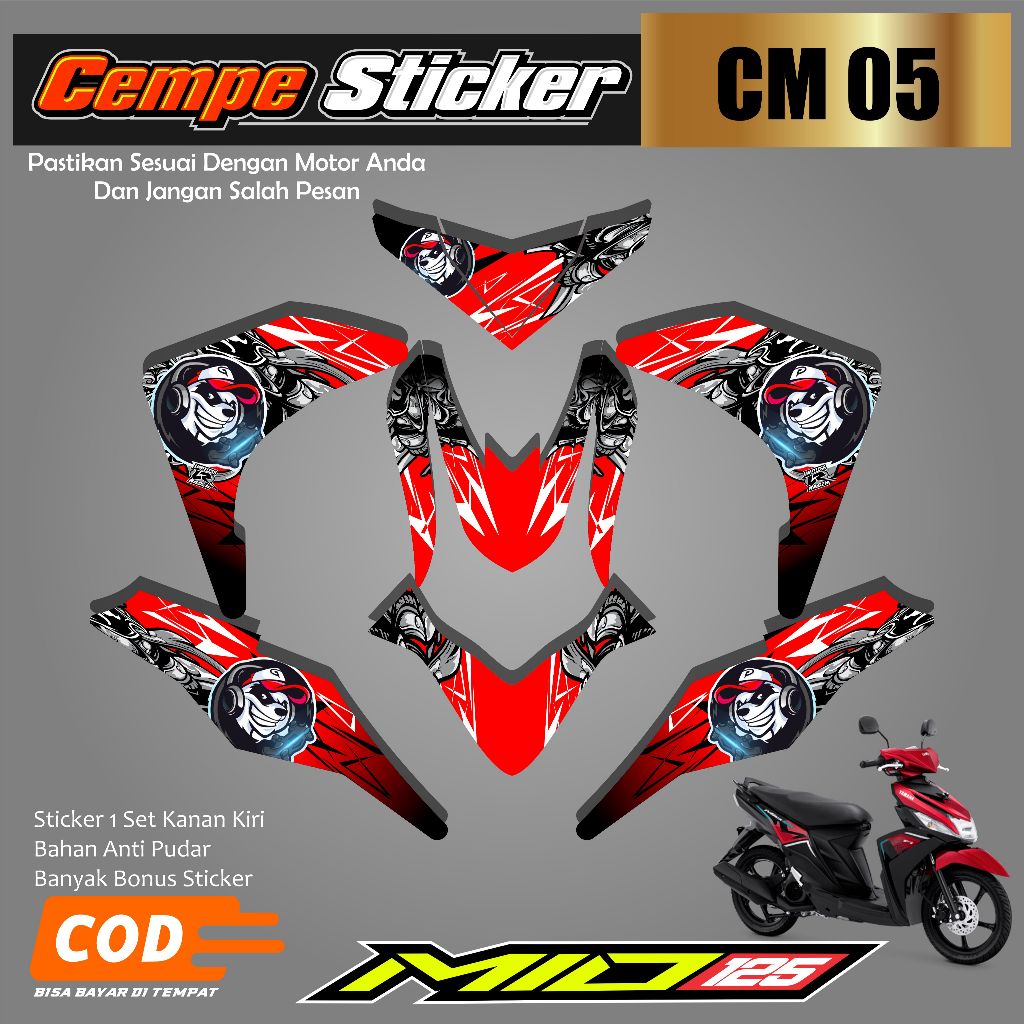 MIO M3 Full Body Decal Sticker / MIO M3 Full Body Racing Decal CM-05 ...