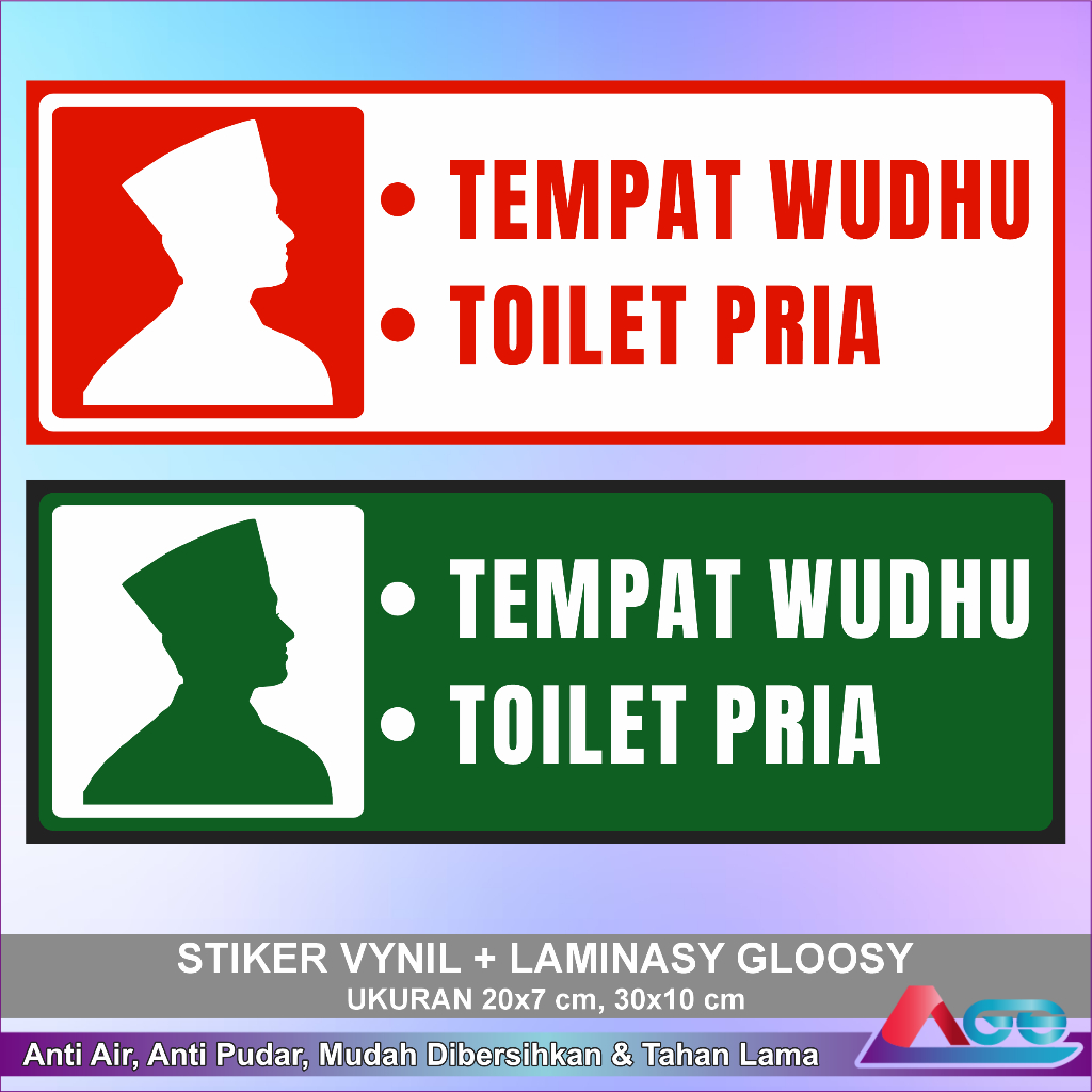 Waterproof Vinyl Sticker for Ablution Toilet Holder for Men and Women ...