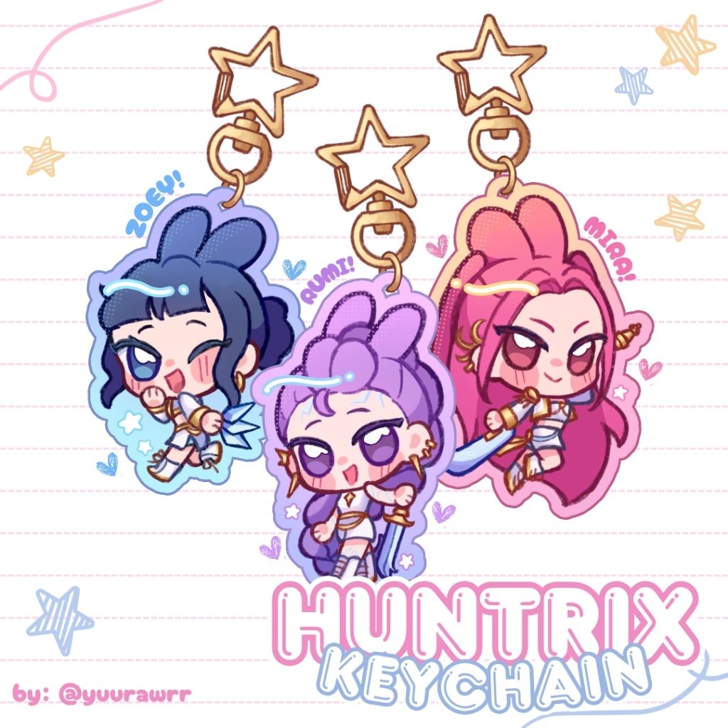 Kpop Demon Hunters Huntrix Keychain | Kdh fanmerch by yuurawr | Shopee ...