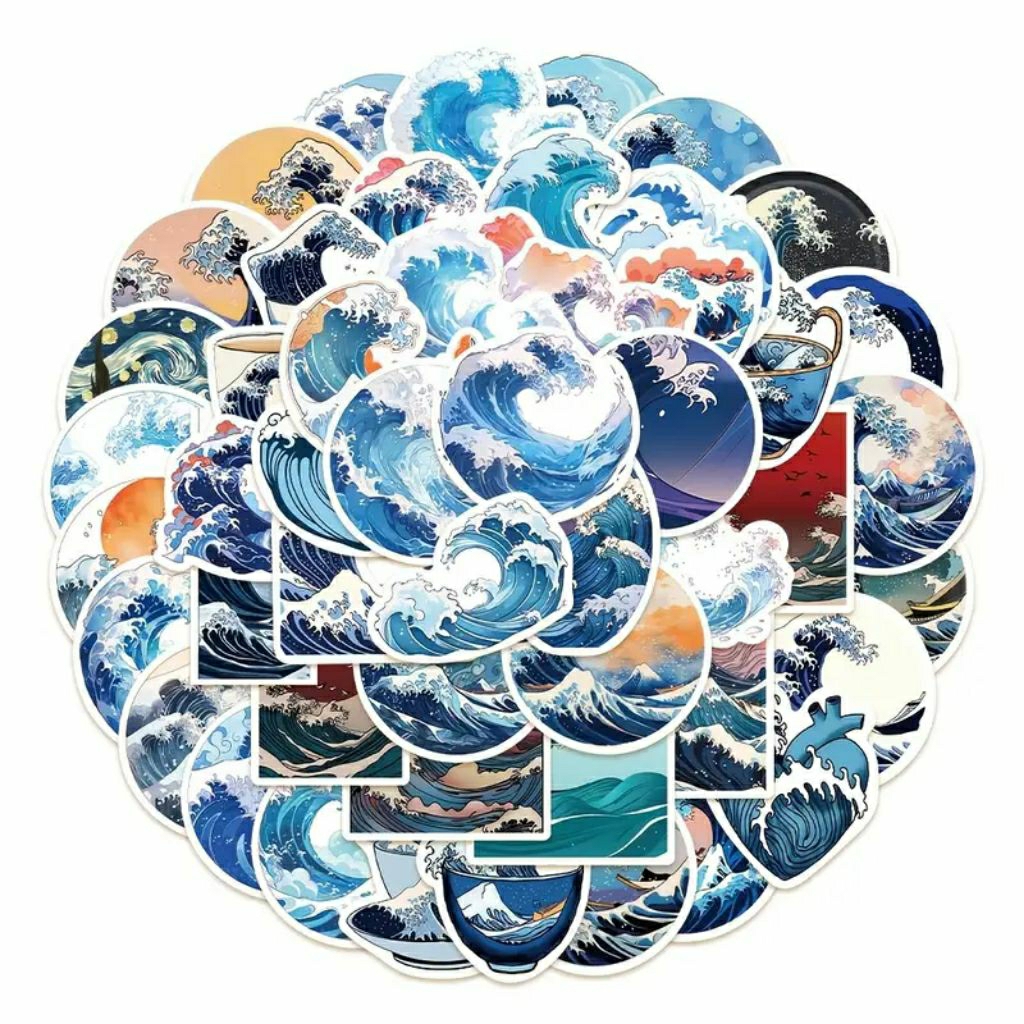 HP Aesthetic Stickers Pack Wave Aesthetic Stickers Helmet Stickers ...