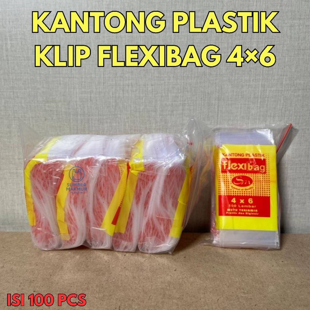 Flexibag Ziplock Clip Plastic Bag Sambal Clip/ Clip Bag Size 4x6 ...