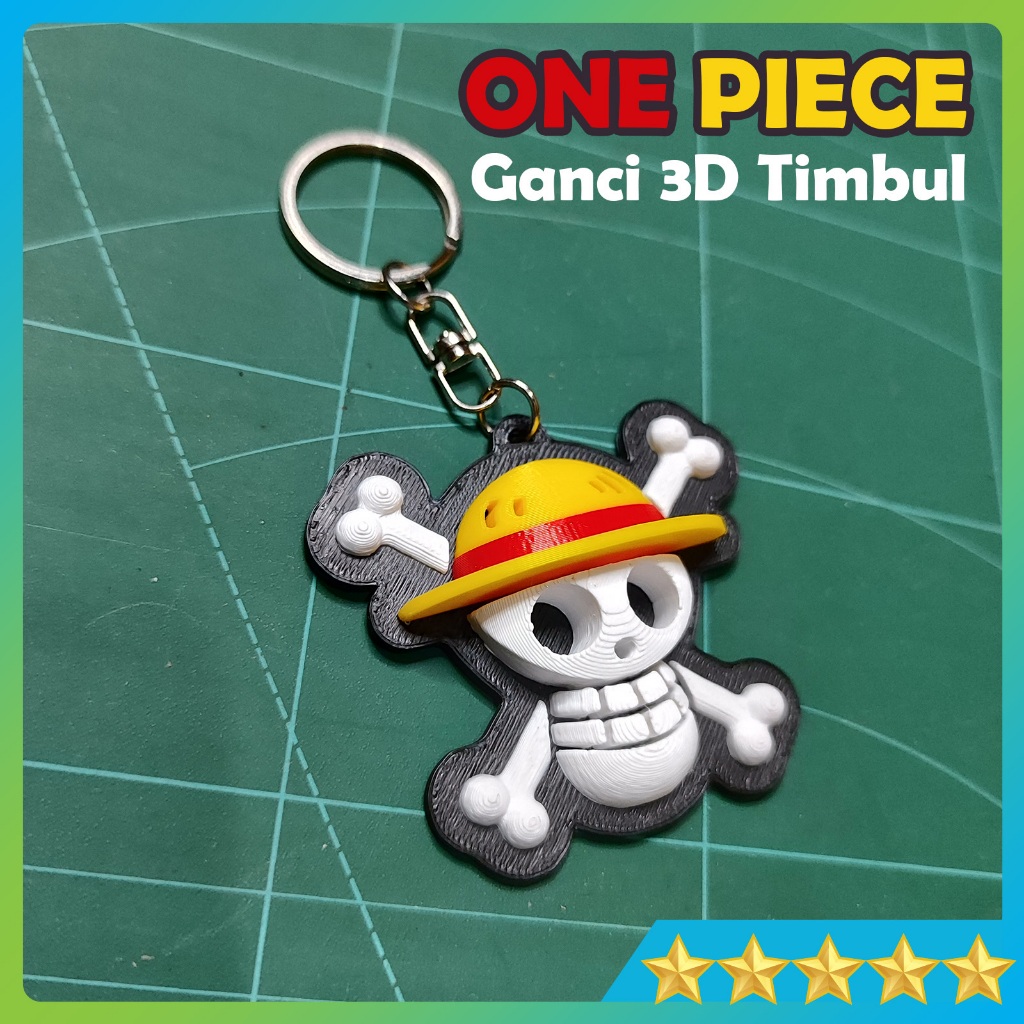 GANTUNGAN ONE PIECE 3D Embossed Keychain | Shopee Philippines