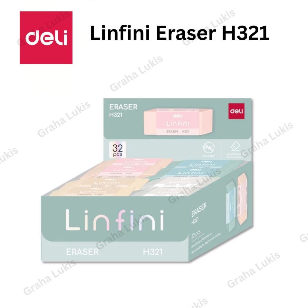 Deli Eraser Linfini Pastel Color H321-Pastel Color Eraser | Shopee ...