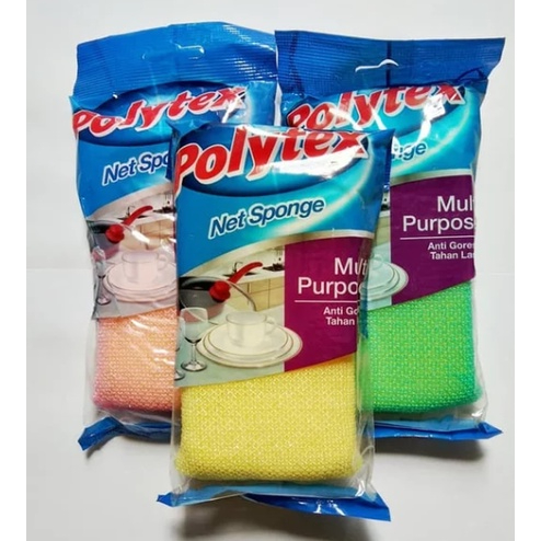 Polytex net sponge multipurpose - net dishwashing sponge | Shopee ...