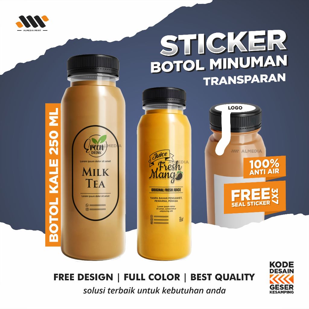 Bottle Packaging Stickers TRANSPARENT Drink Bottle Packaging Stickers ...