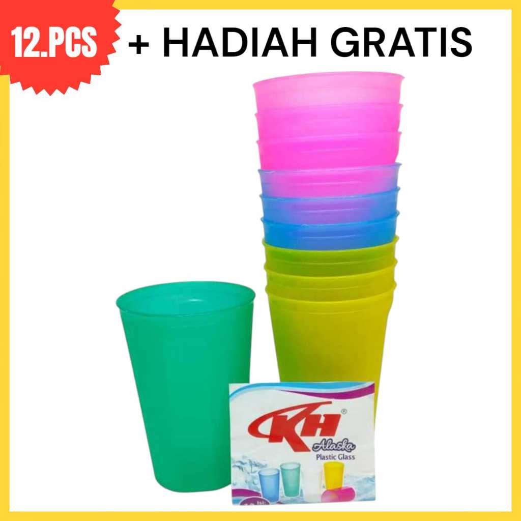 [ 1 DOZEN ] PLASTIC DRINKING CUPS / PLASTIC DRINKING CUPS KH BRAND ...