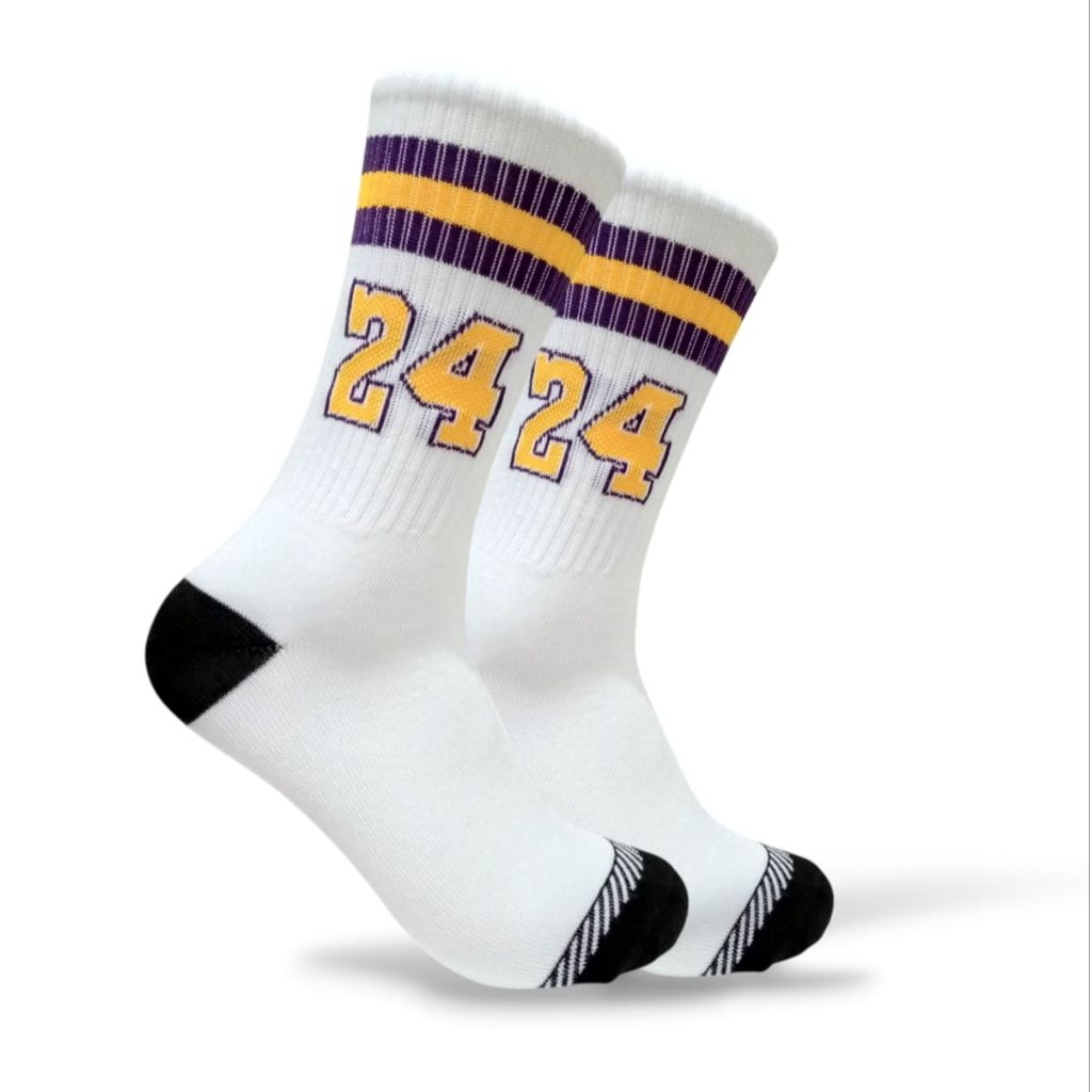 Oldschool Skate Socks with Number 24 Motif / Men's Women's Sports Socks ...