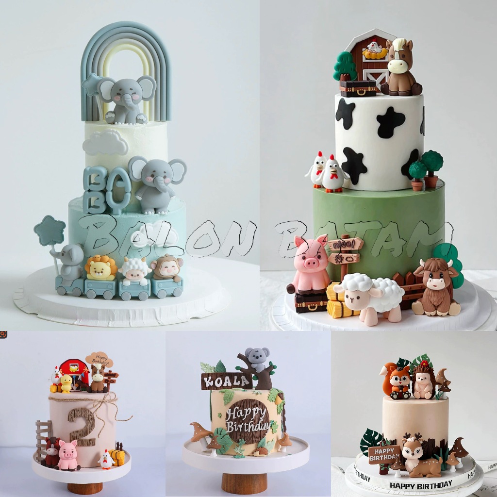 Cake Display Cake Topper Character Farm Animal Sea Animal Deer Horse ...