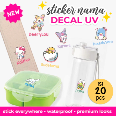 UV Decal Name Sticker Custom Tattoo Sticker Name Sticker Decal Label ...
