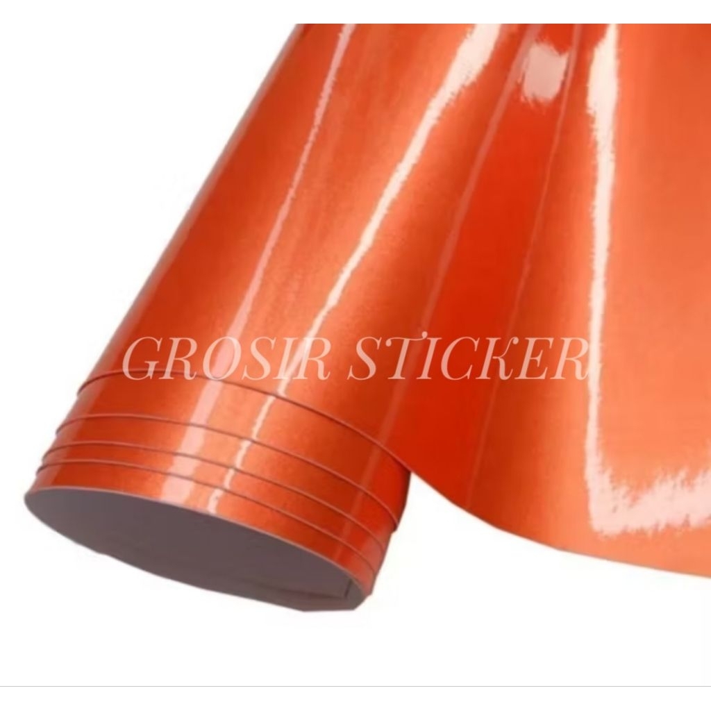 Scotlet orange metallic candy glossy proffix premium vinyl (L 50cm × W ...