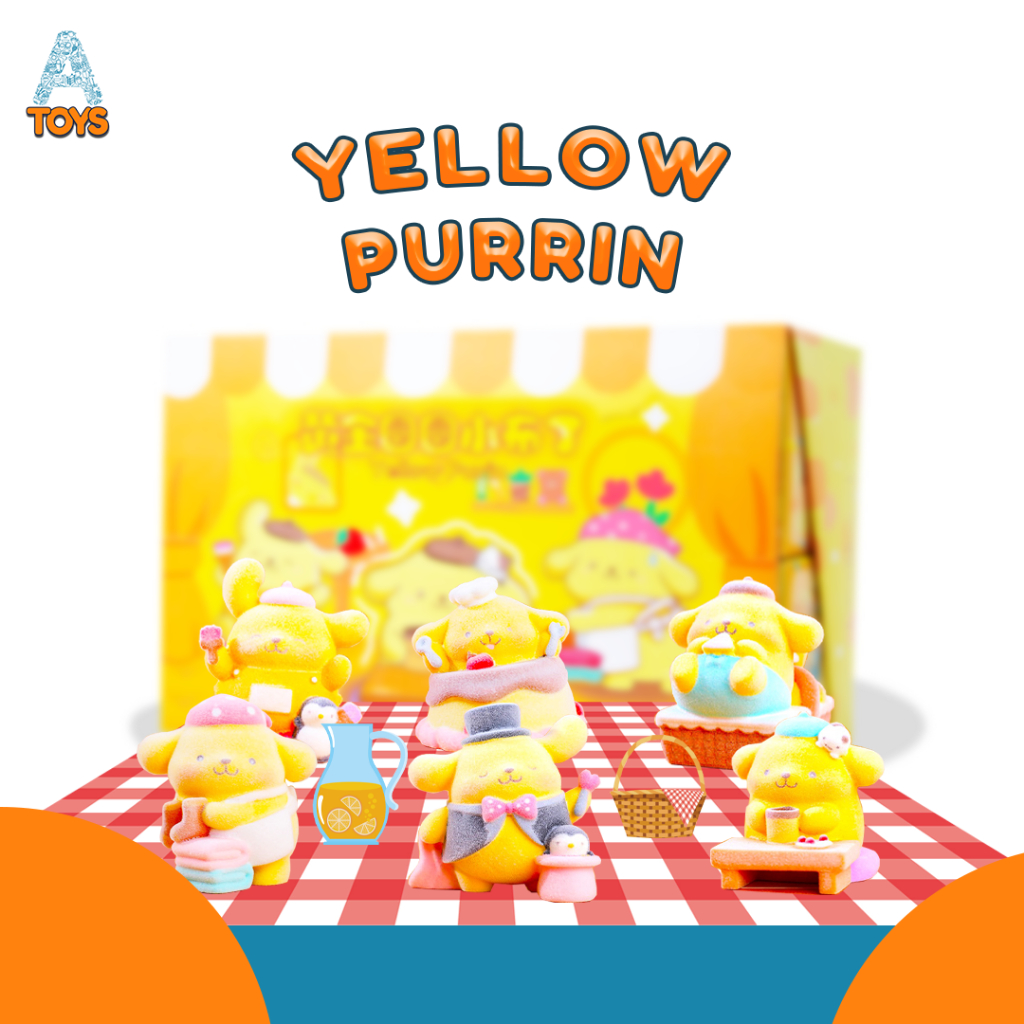 Yellow Purin Blind Box Toy | 6 Cute Figure Models | Table & Car ...