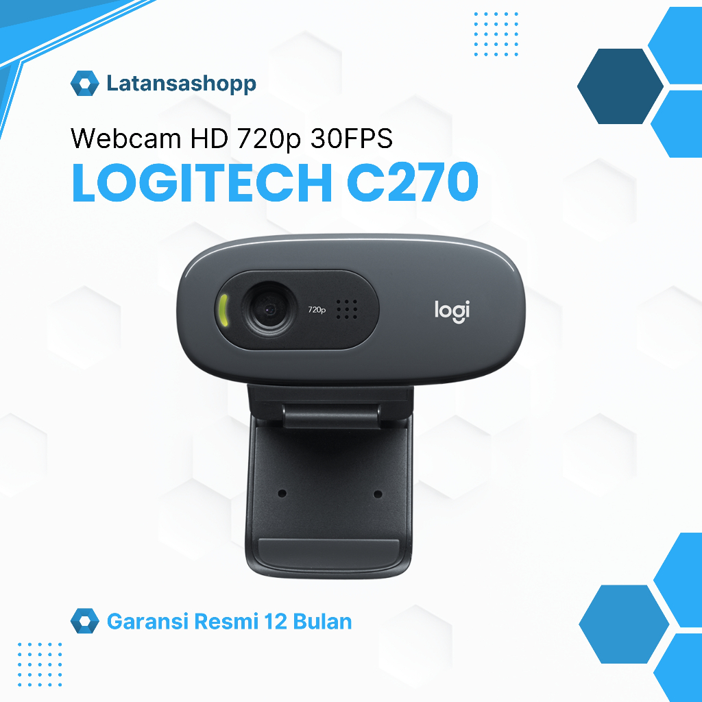 Logitech C270 720p HD Webcam for Windows, Mac OS & Chrome | Shopee ...