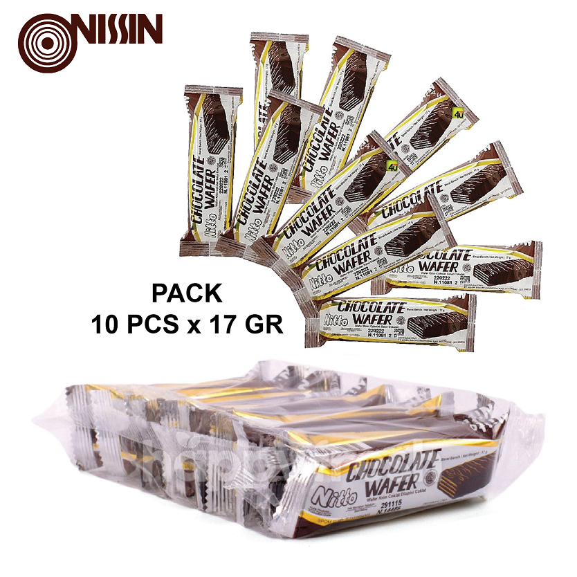 NISSIN NITTO NITTO Wafer Sandwich Pack 170 GR (10 Pcs x 17 Grams) Nito ...
