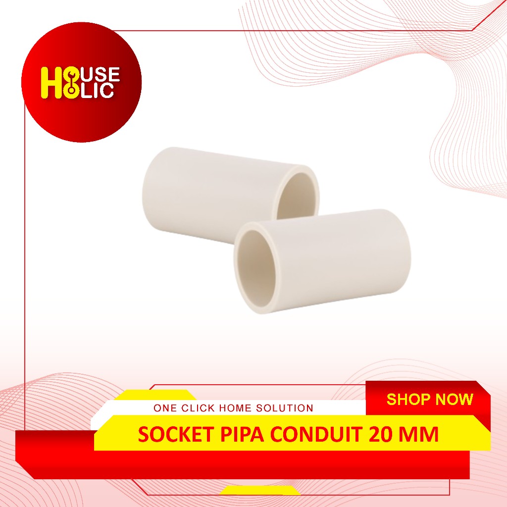 White Conduit PVC Pipe Connection Shock Socket Super Strong Quality 20 ...