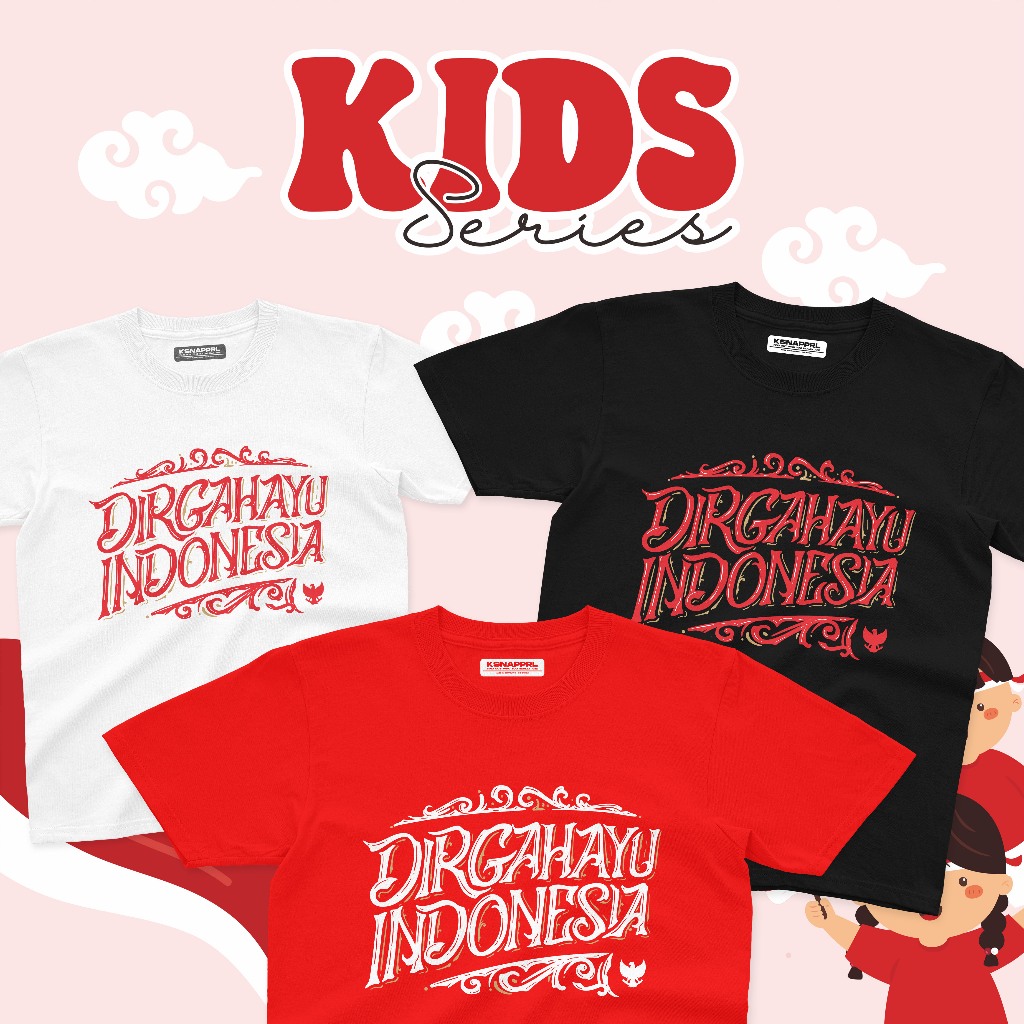 KIDS SERIES - Indonesia Merdeka T-shirt "Dirga Indo Anak" - Indonesian ...