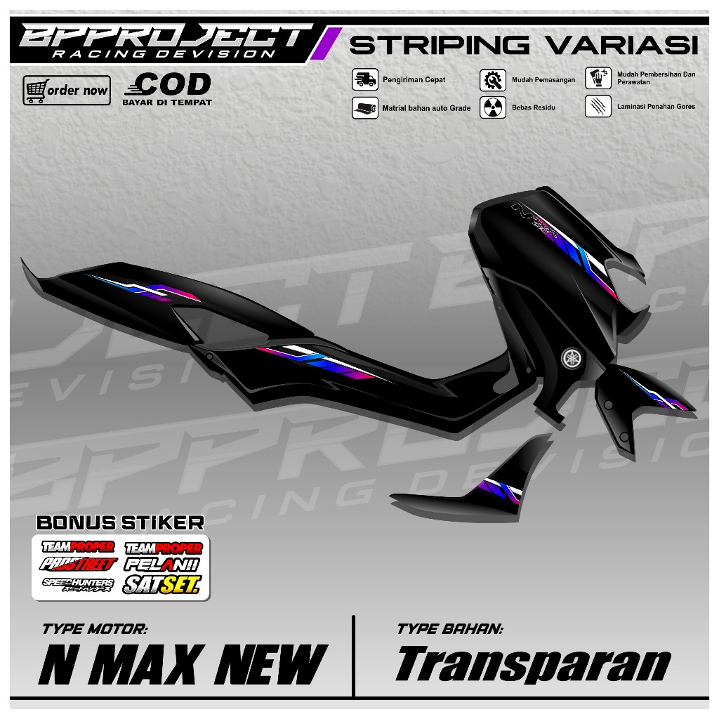 NEW NMAX Transparent Striping - NEW VVA NMAX UV Transparent Striping ...