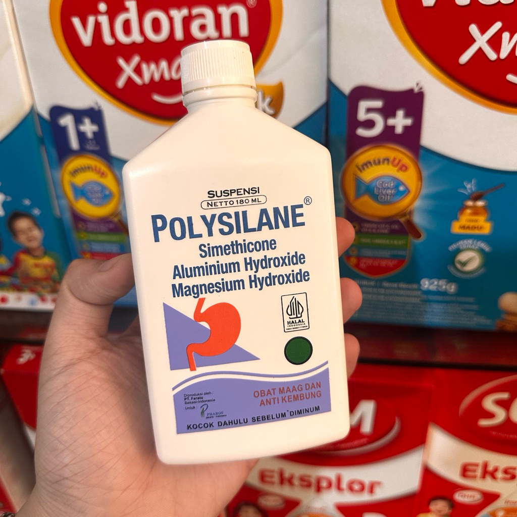 Polysilane Stomach Ulcer and Anti-Bloating Medication 180ml EXP SEP ...