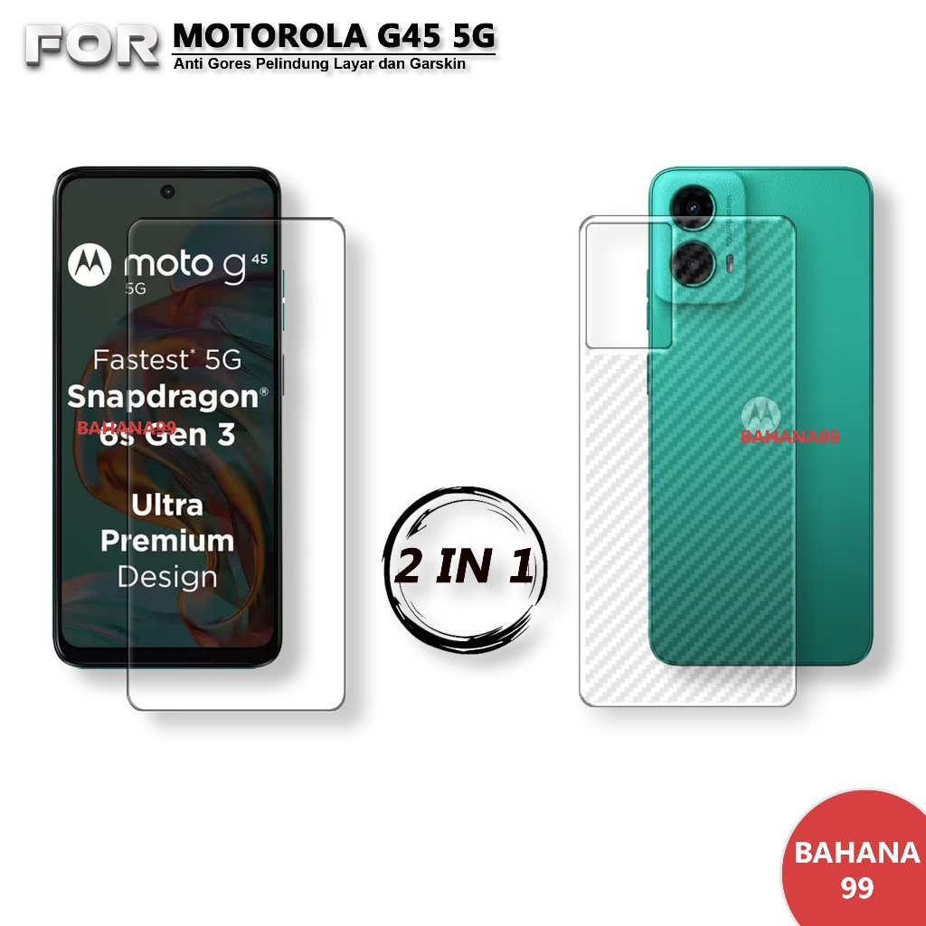 LAYAR Tempered Glass 2IN1 Clear Package Motorola Moto G45 Moto G34 ...