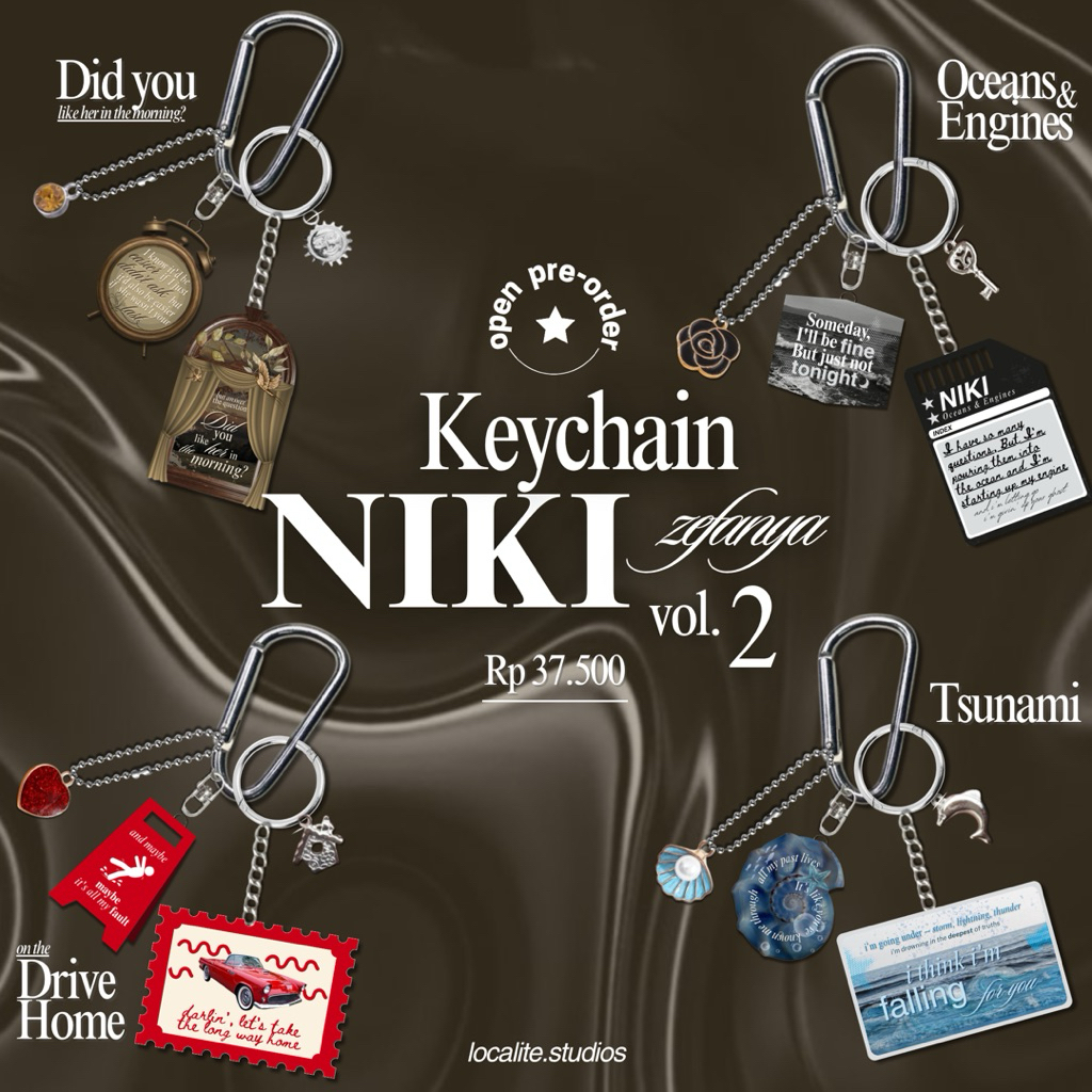 Keychain Lirik NIKI Version Vol. 2 | Shopee Philippines