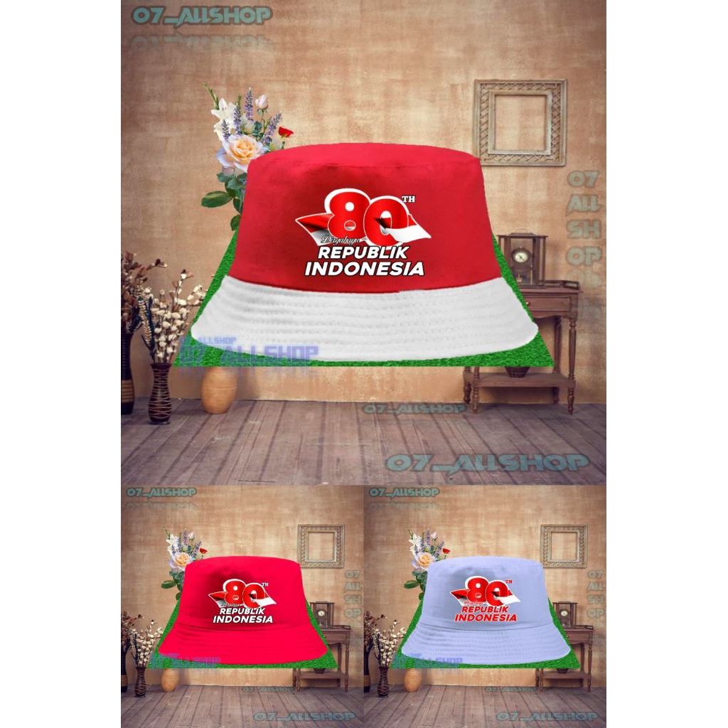 Bucket Hat Hat DIRGAHAYU INDEPENDENCE 17 AUGUST HUT RI 80 2025 ...