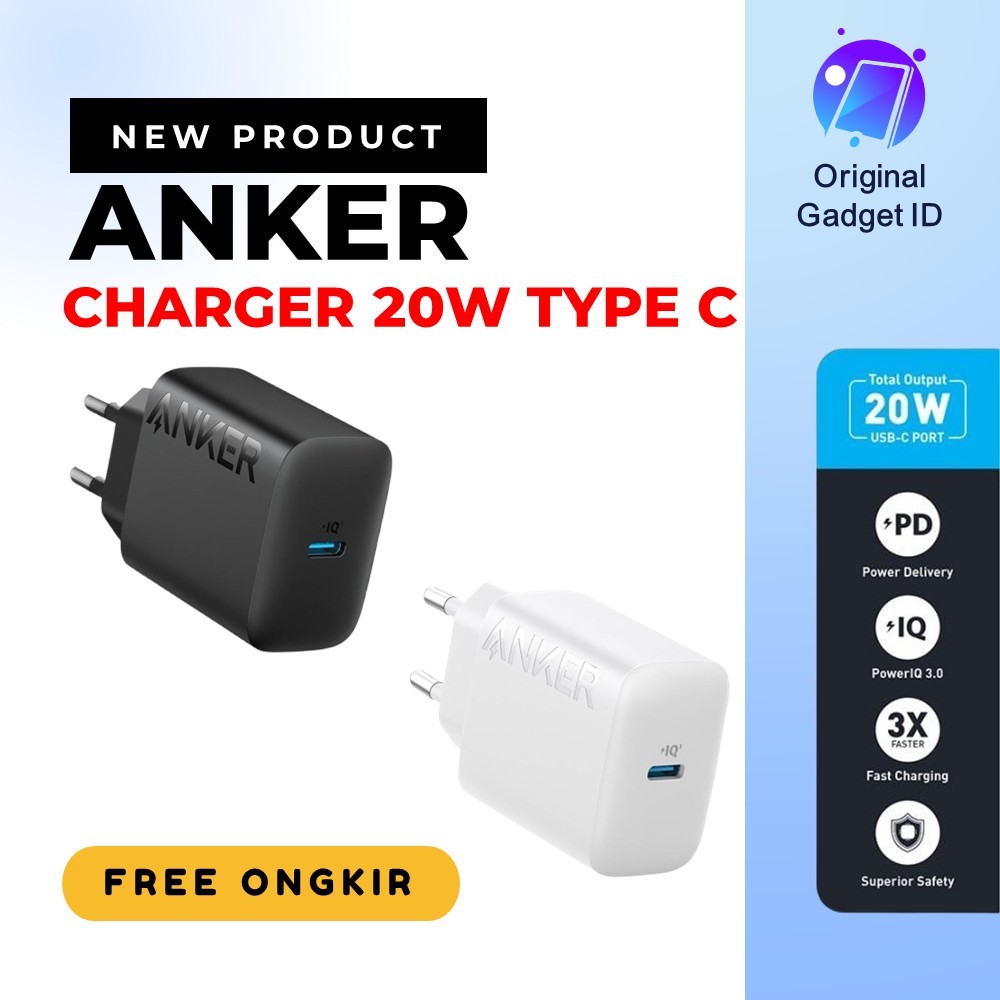 Anker Wall Charger PowerPort 20W Adapter USB-C Fast Charging PD A2347 ...