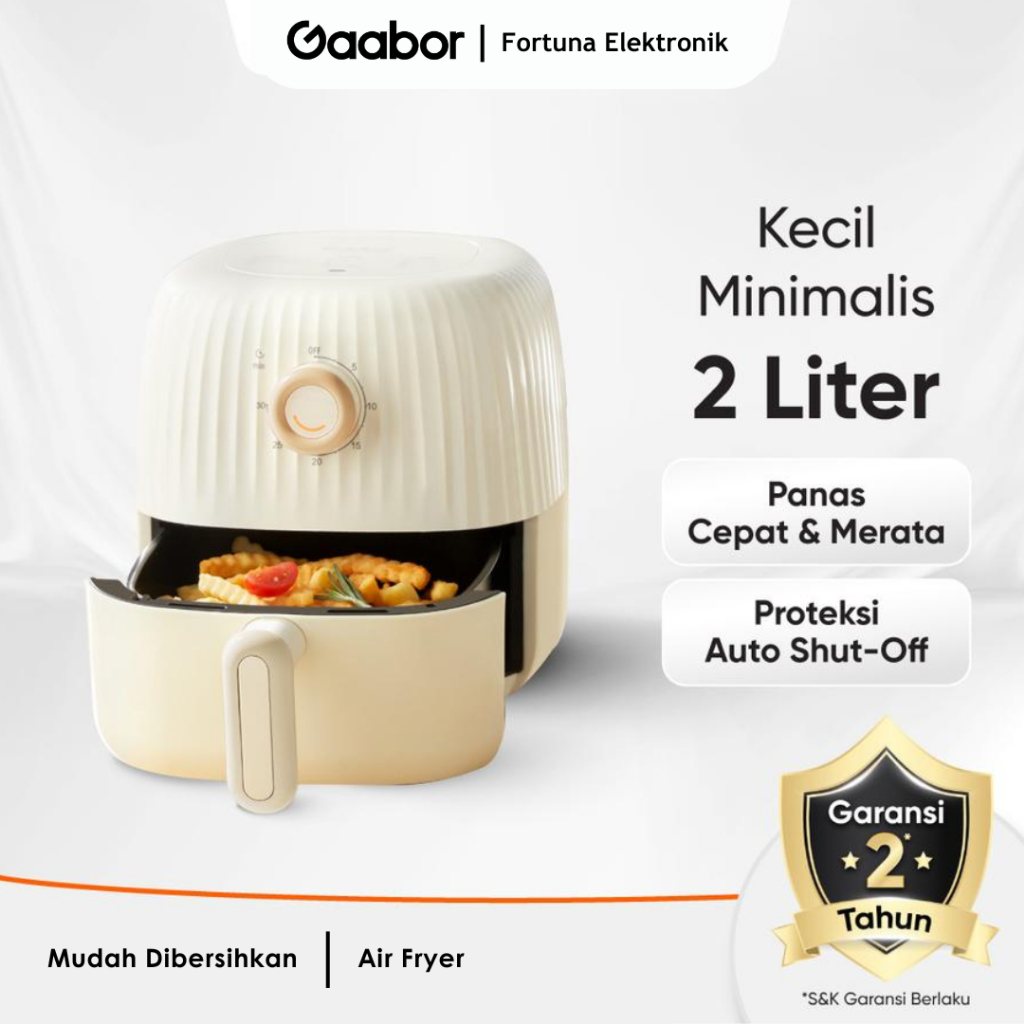 Gaabor Air Fryer 2 liters AF 25M01A Mini Low Watt Oil-Free Fryer ...
