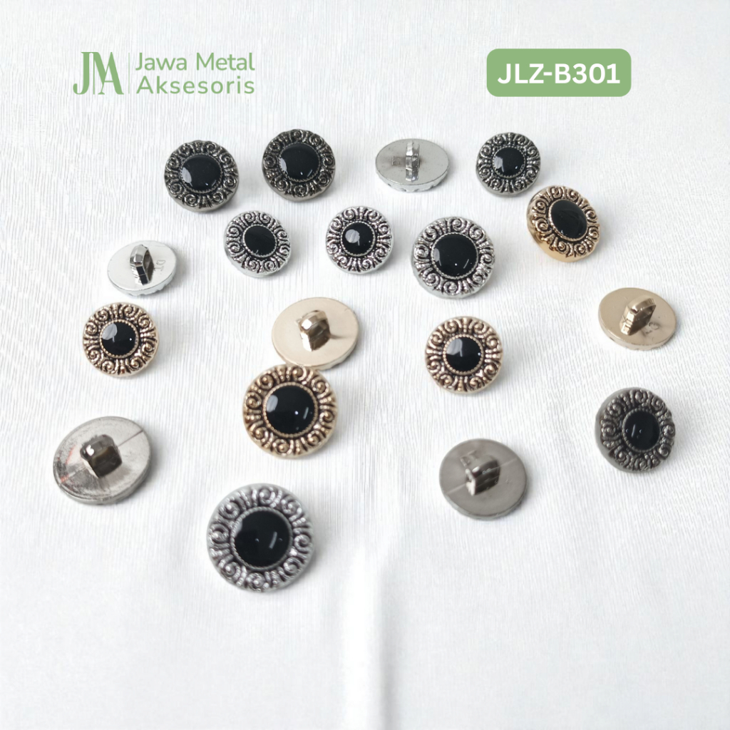 Jawa Plastic Button Ethnic Motif Plastic Clothes Buttons 15mm 18mm Gold ...