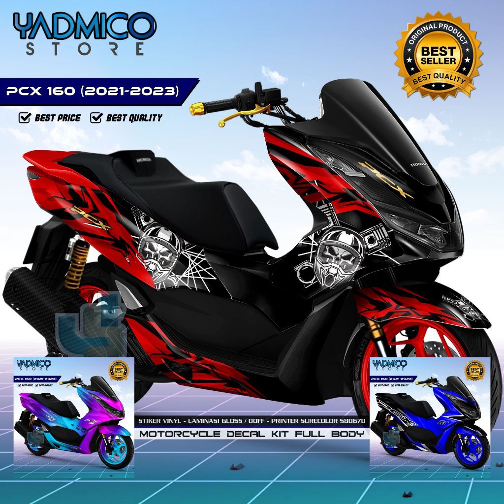 PCX 160 2021 Full Body Decal / PCX 160 2022 Full Body Motorcycle ...
