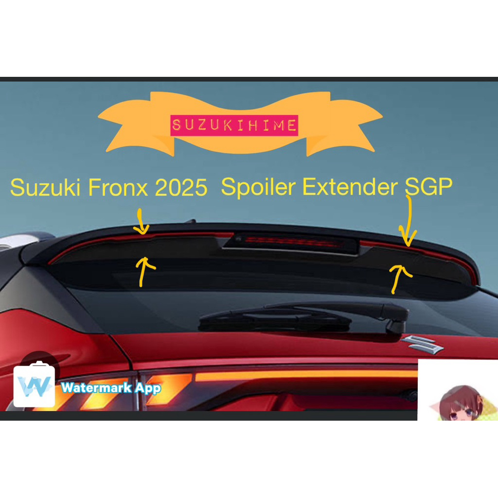 Suzuki Fronx Spoiler Extender Black Red Original Suzuki Genuine Parts ...