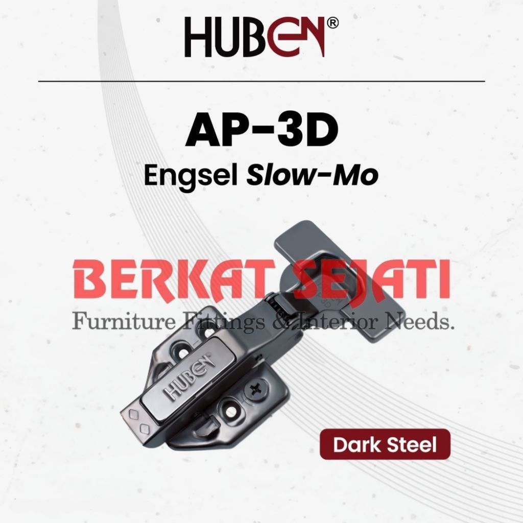 HUBEN Slowmotion Spoon Hinge Slow Motion Soft Close Hydraulic Dark ...