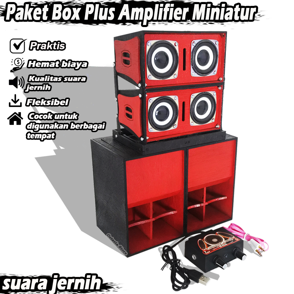 MERAH Supali 3 Inch RED Miniature Speaker Box Ready to Use | Shopee ...